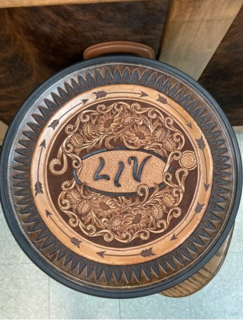 CUSTOM LEATHER ROPE CAN LIDS - Cowboy Country