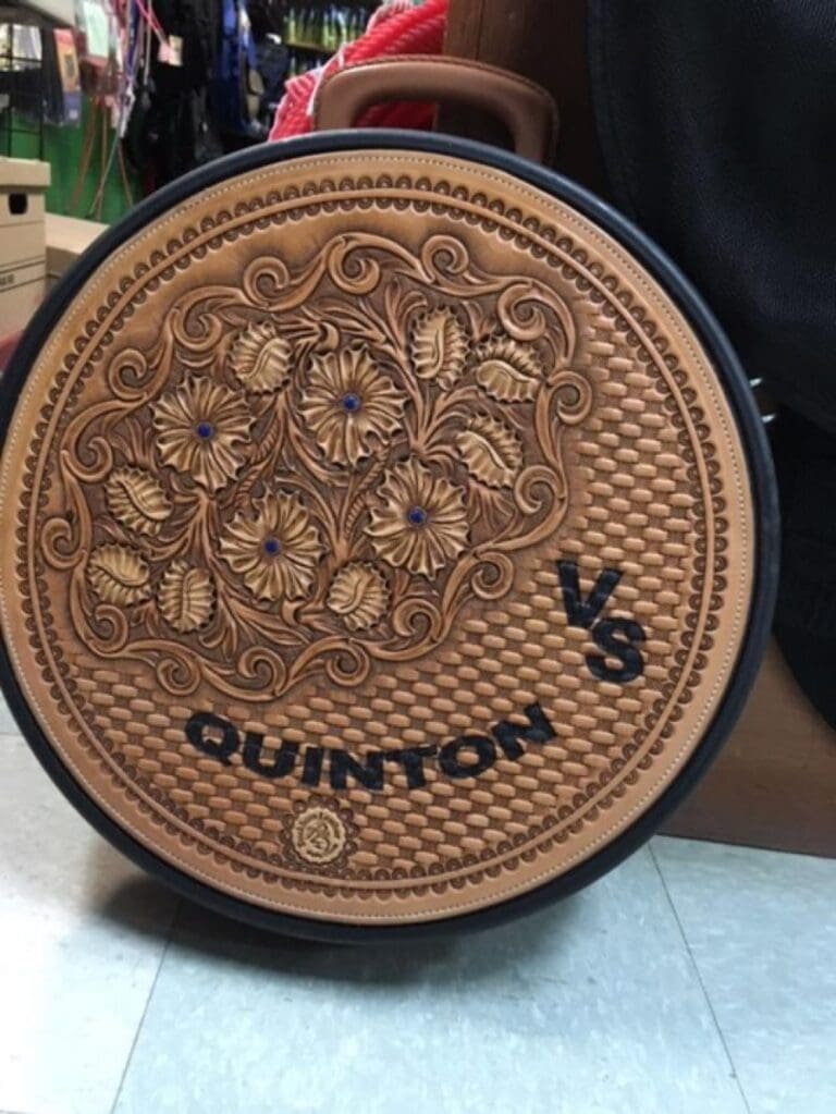 CUSTOM LEATHER ROPE CAN LIDS - Cowboy Country